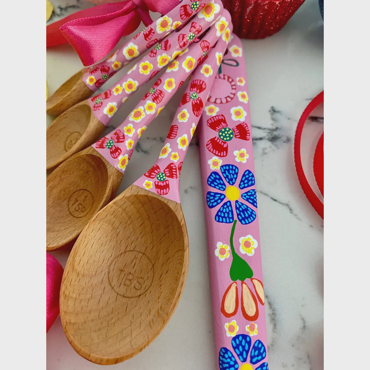 Pinky Wooden Spoon Set – Bake, Table & Tea