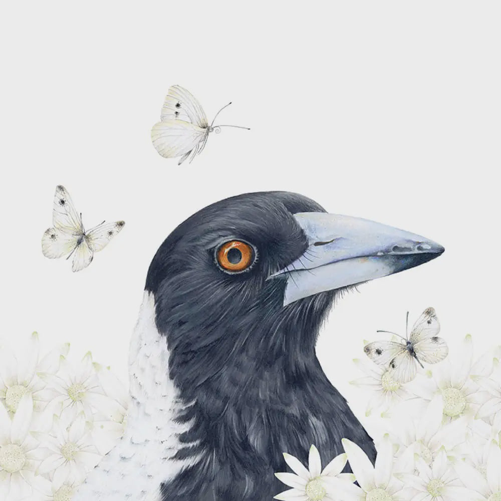 Fine Art Print: Murphy the Magpie – Bake, Table & Tea