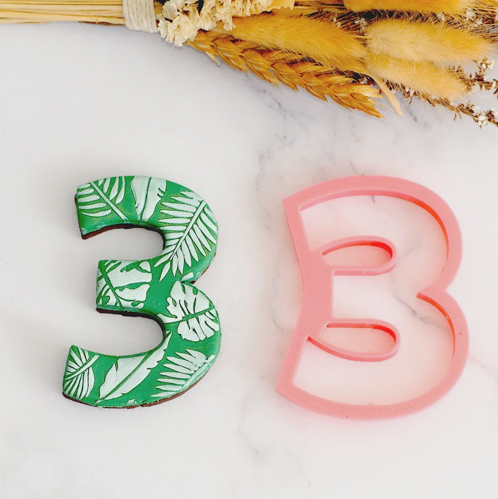 Number 3 (Three) 3D Printed Cookie Cutter – Bake, Table & Tea