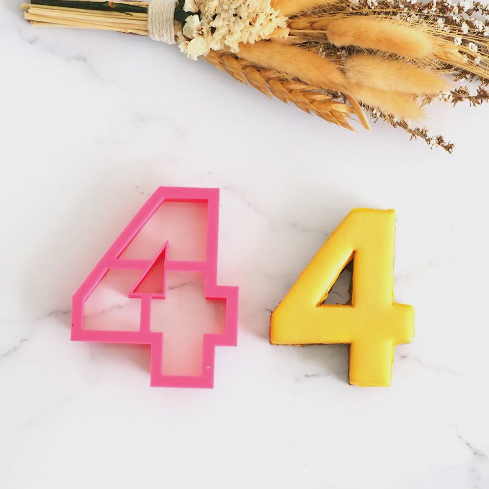 Number 4 (Four) - 3D Printed Cookie Cutter – Bake, Table & Tea